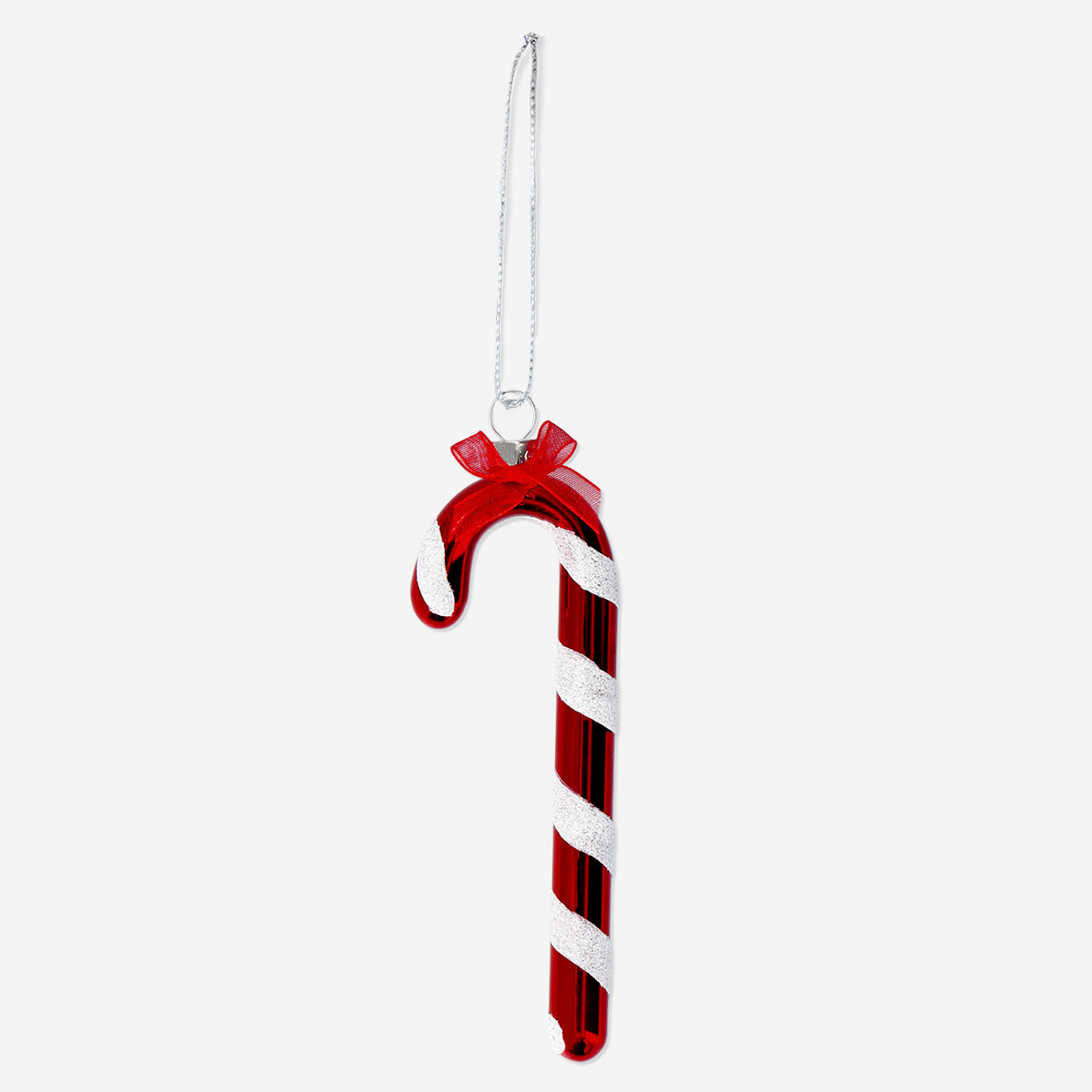 BAUBLE CANDY CANE RED GLASS | Flying Tiger Türkiye