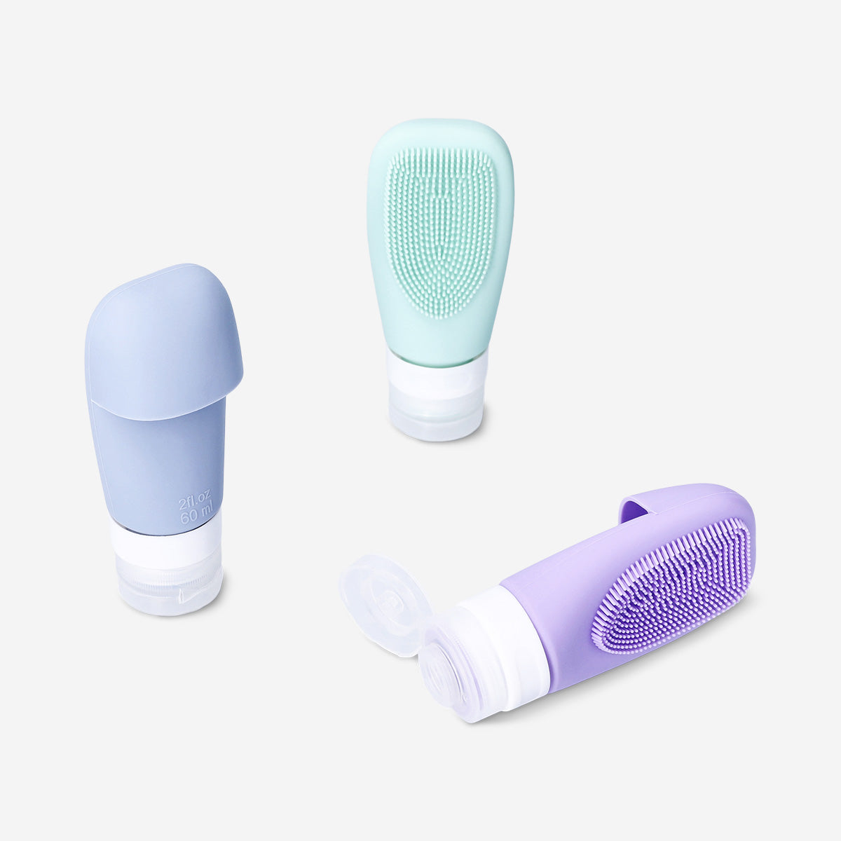 TRAVEL BOTTLES SILICONE W SCRUB 3PC SET | Flying Tiger Türkiye