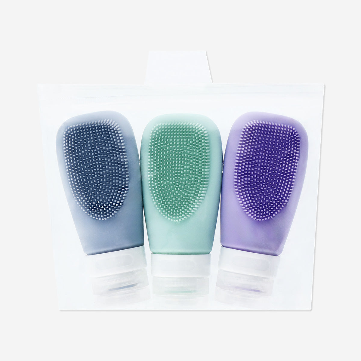 TRAVEL BOTTLES SILICONE W SCRUB 3PC SET | Flying Tiger Türkiye